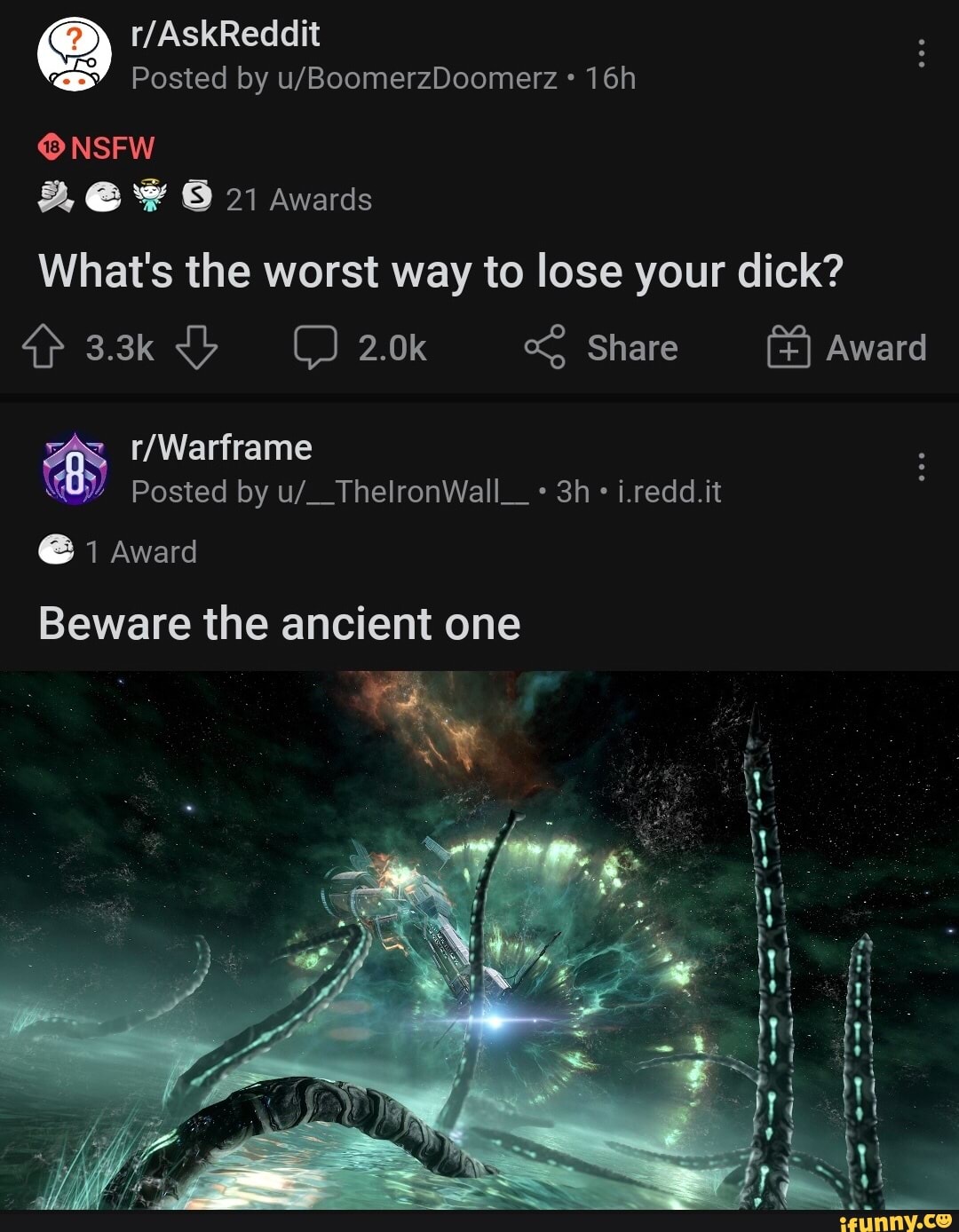 Nsfw Awards Whats The Worst Way To Lose Your Dick Share As Posted By