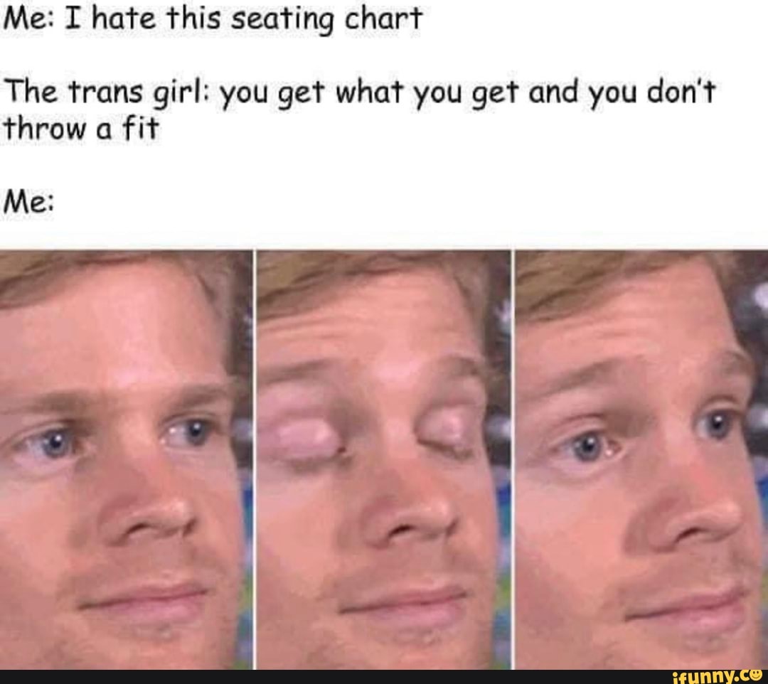 Me: I hate this seating chart The trans girl: you get what you get and ...