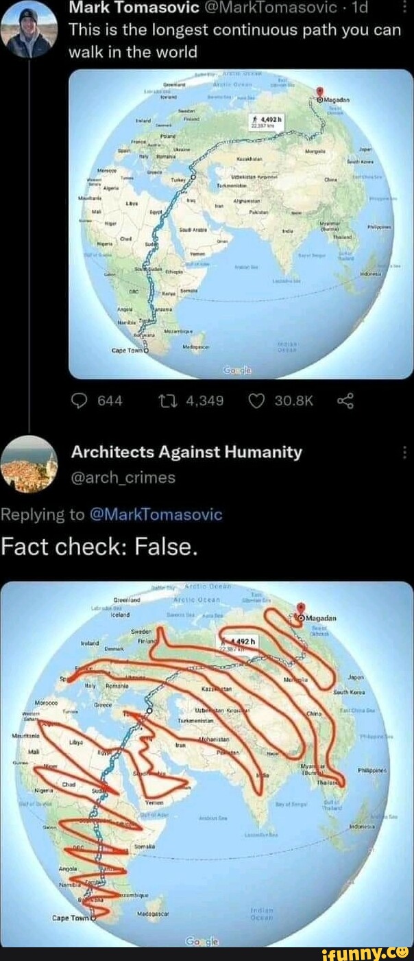 Mark Yomasovic @Marklomasavic - This is the longest continuous path you ...