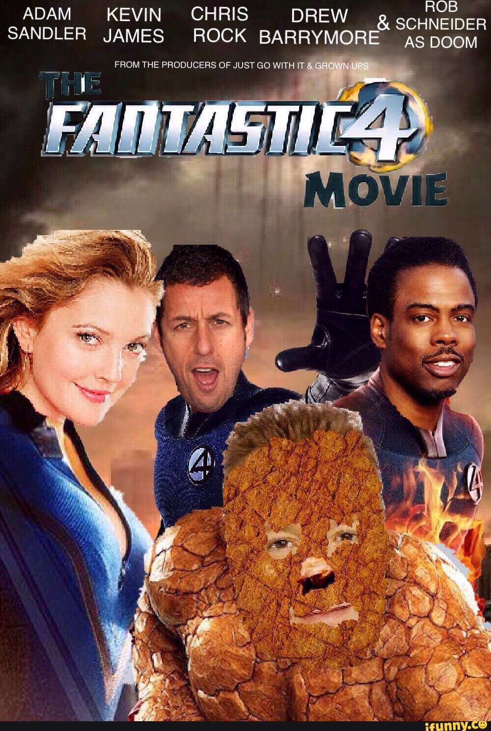 ADAM KEVIN CHRIS DREW & SCHNEIDER SANDLER JAMES ROCK BARRYMORE as poo FROM THE PRODUCERS OF JUST ...