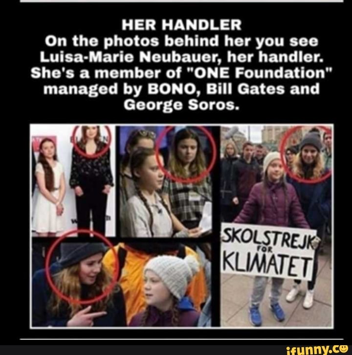 HER HANDLER On the photos behind her you see Luisa-Marie Neubauer, her ...