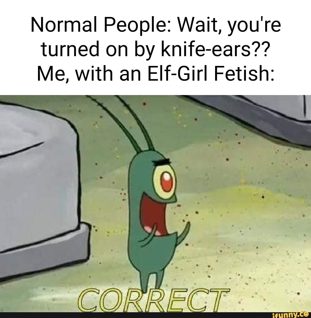 Normal People: Wait, you're turned on by knife-ears?? Me, with an Elf ...