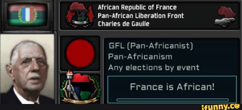 African Republic of France Pan-African Liberation Front Charles de ...