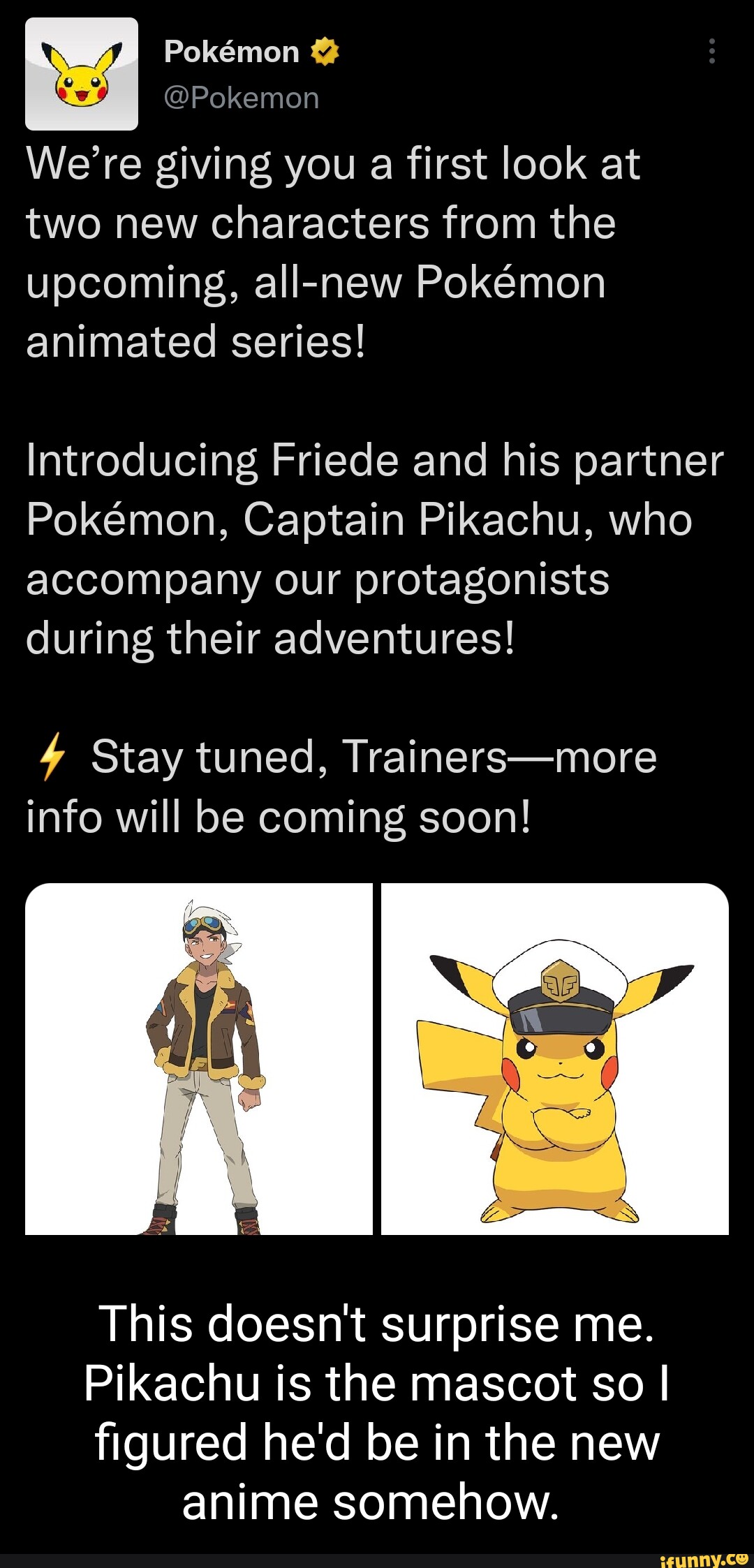 Pokmon @Pokemon We're giving you a first look at two new characters ...