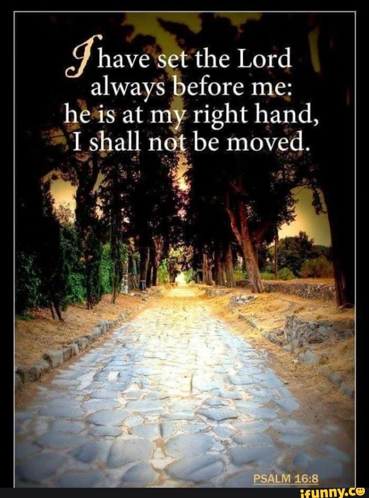 Have set the Lord always before me: he is at my right hand, I shall not ...