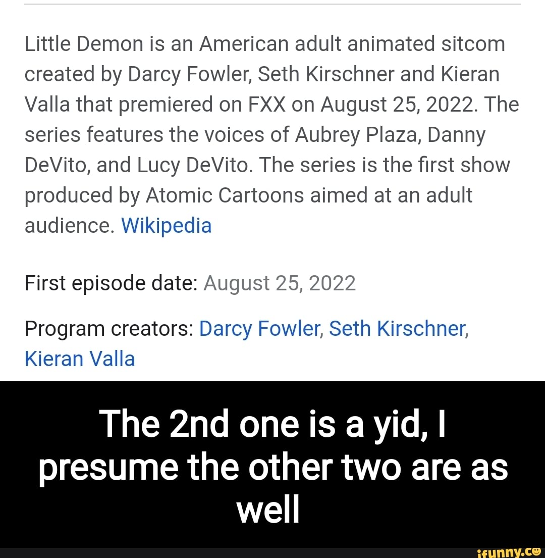 Little Demon is an American adult animated sitcom created by Darcy ...