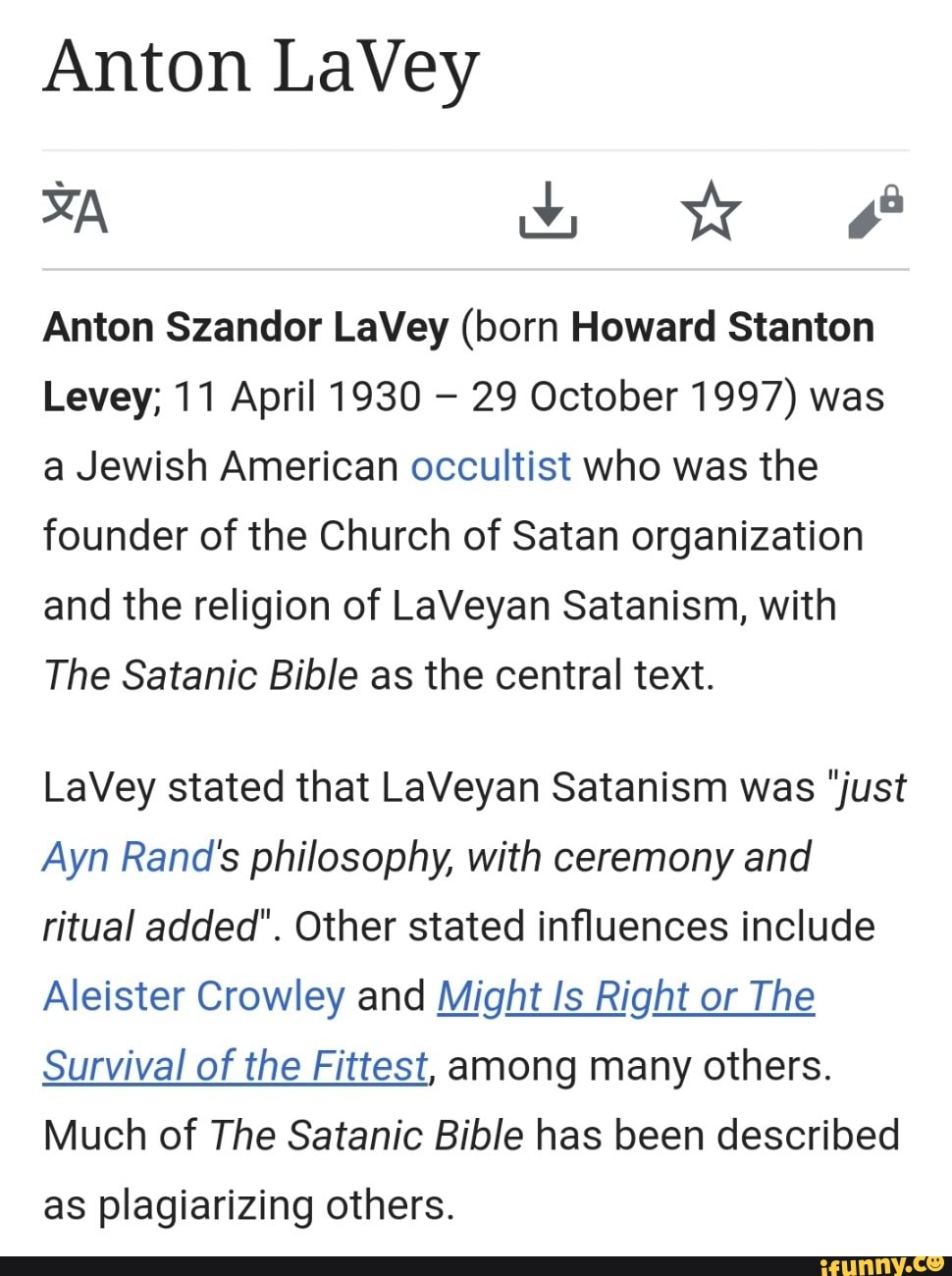 Laveyan memes. Best Collection of funny Laveyan pictures on iFunny