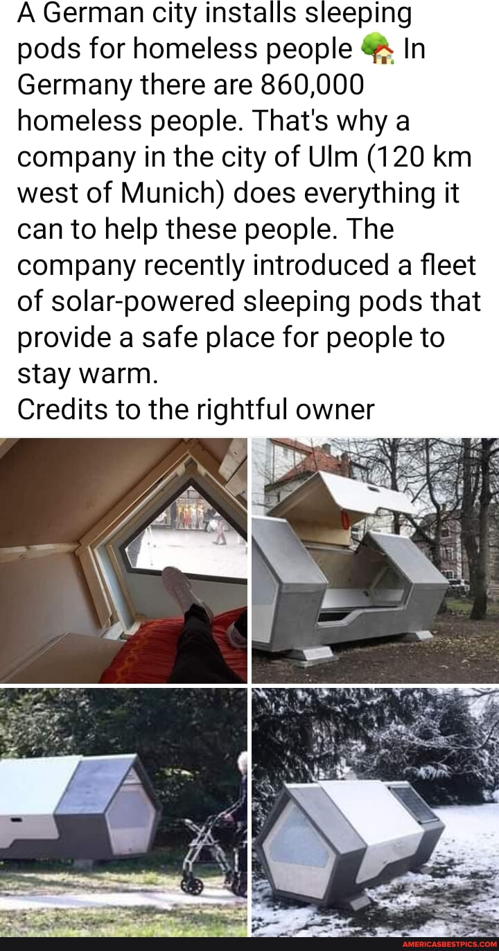 A German city installs sleeping pods for homeless people In Germany ...