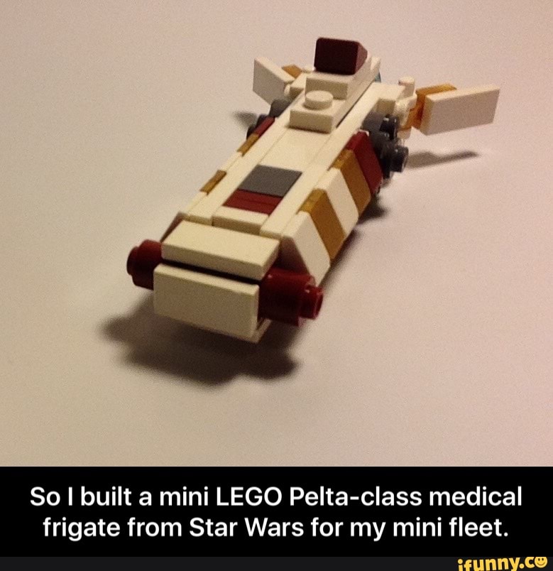 So I built a mini LEGO Pelta-class medical frigate from Star Wars for ...