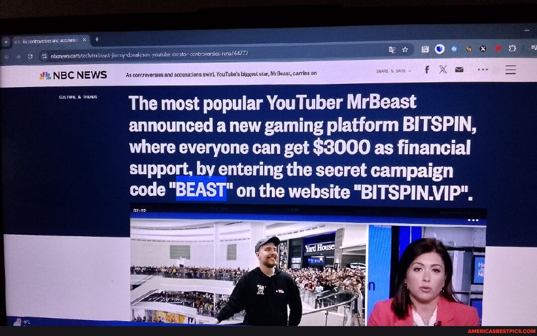 NBC NEWS be &e The most popular YouTuber MrBeast announced a new gaming ...