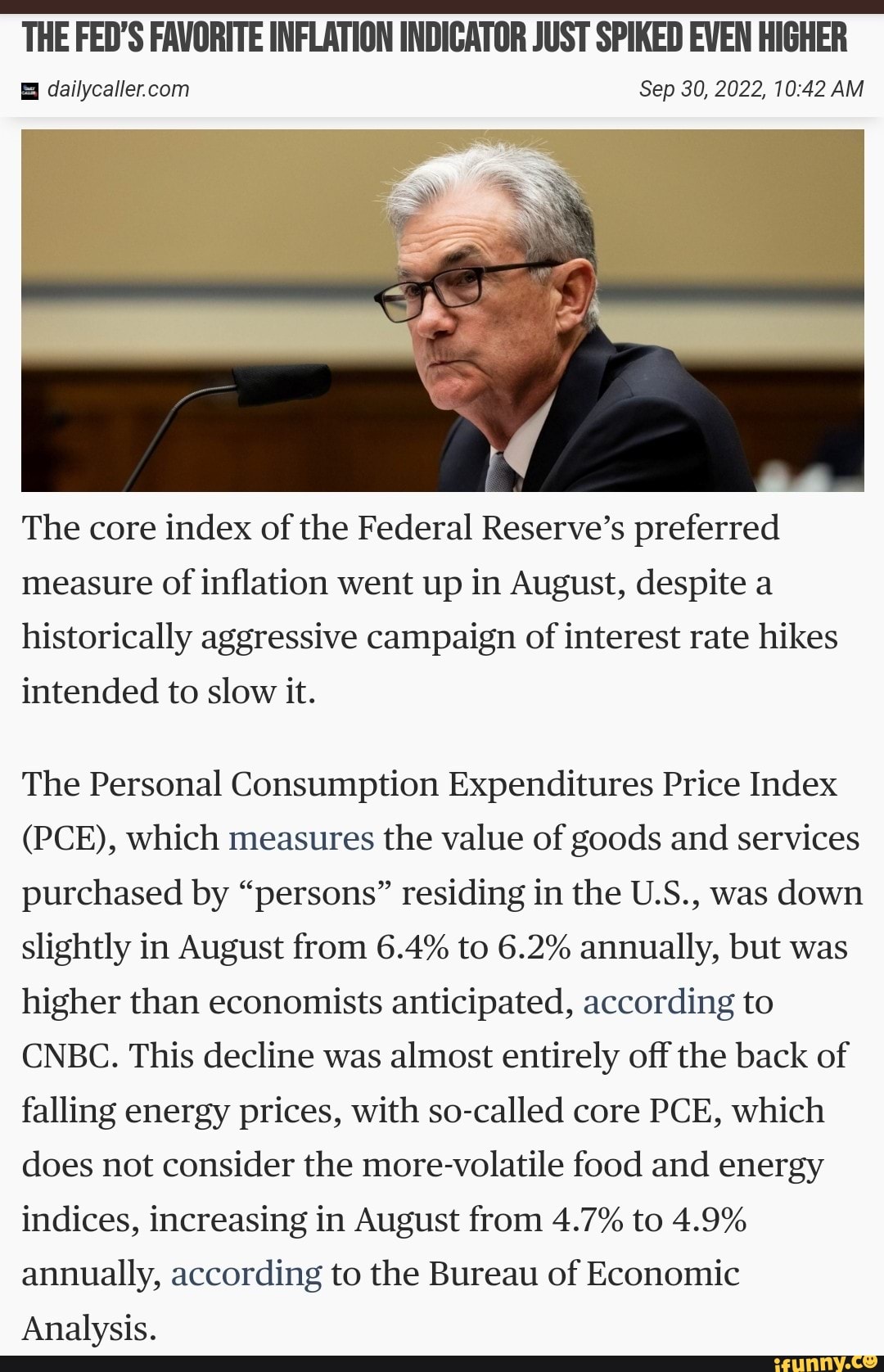 THE FED'S FAVORITE INFLATION INDICATOR JUST SPIKED EVEN HIGHER Sep 30 ...