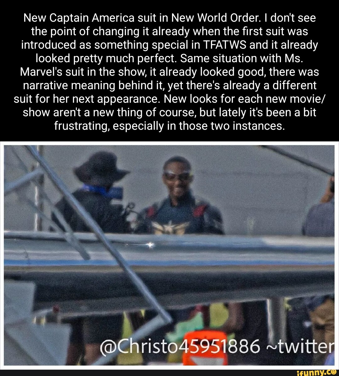 New Captain America suit in New World Order. I don't see the point of ...