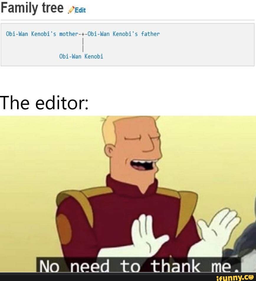 Family tree sea Obi-Wan Kenobi's mother-+-Obi-Wan Kenobi's father The ...