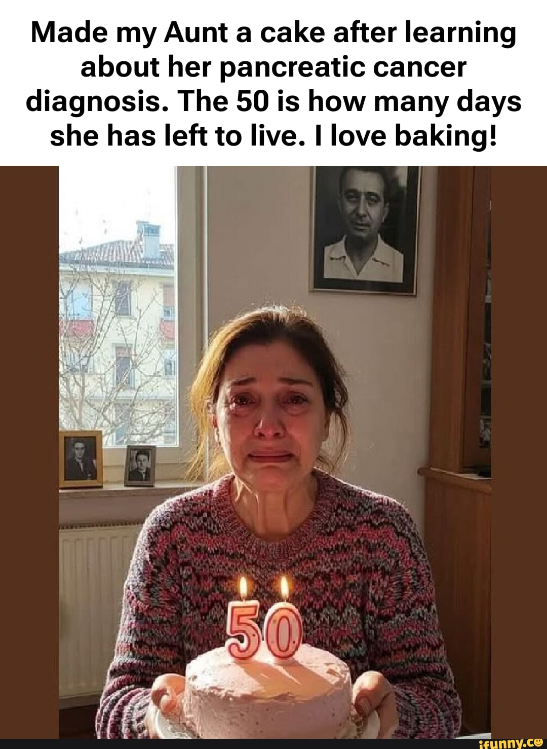 Made my Aunt a cake after learning about her pancreatic cancer ...