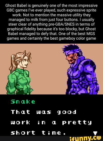 Ghost Babel is genuinely one of the most impressive GBC games I've ever ...