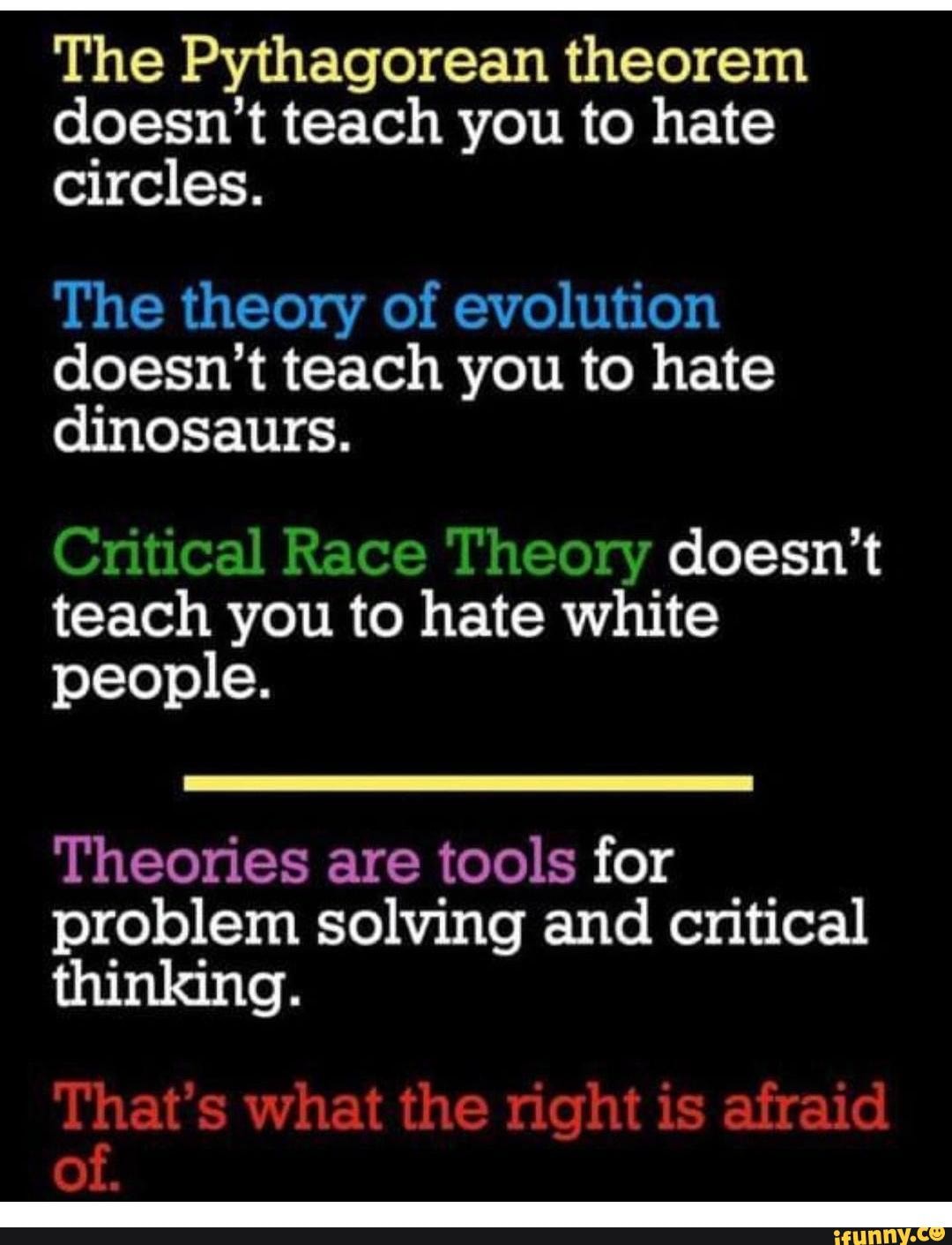 The Pythagorean theorem doesn't teach you to hate circles. The theory ...