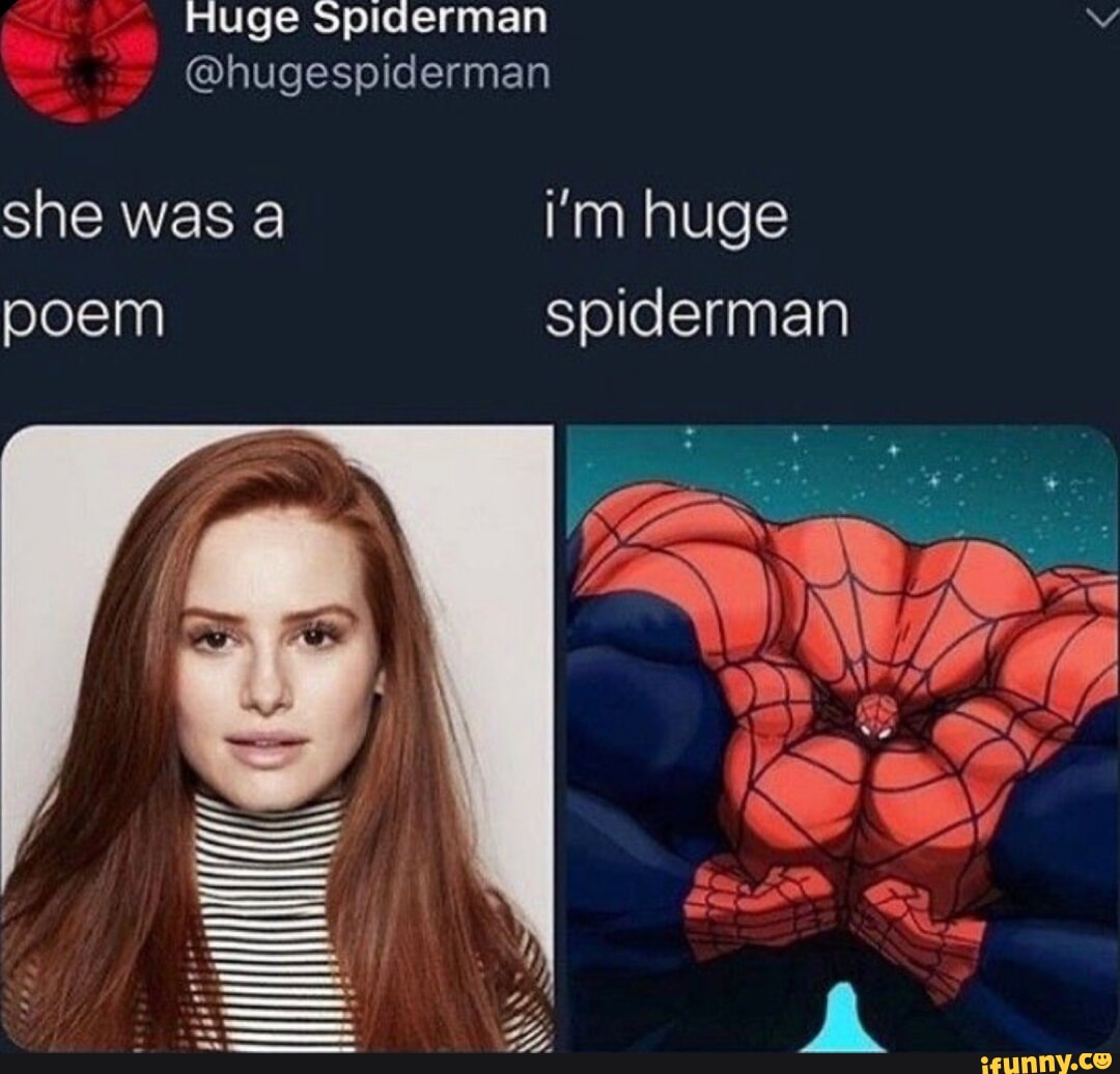 Huge spiderman @hugespiderman i'm huge spiderman she was a poem il - iFunny