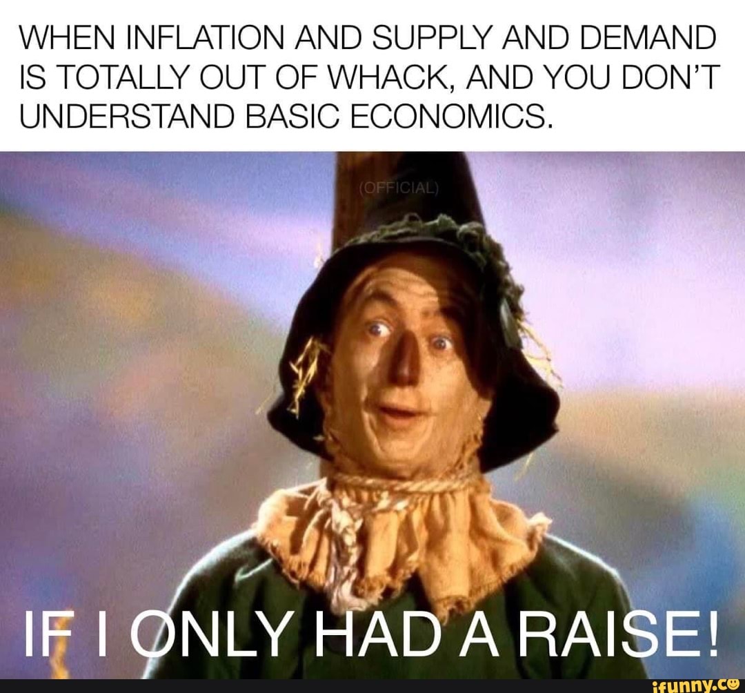 WHEN INFLATION AND SUPPLY AND DEMAND IS TOTALLY OUT OF WHACK, AND YOU ...