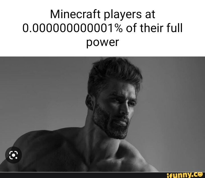 Minecraft players at 0.000000000001% of their full power - iFunny
