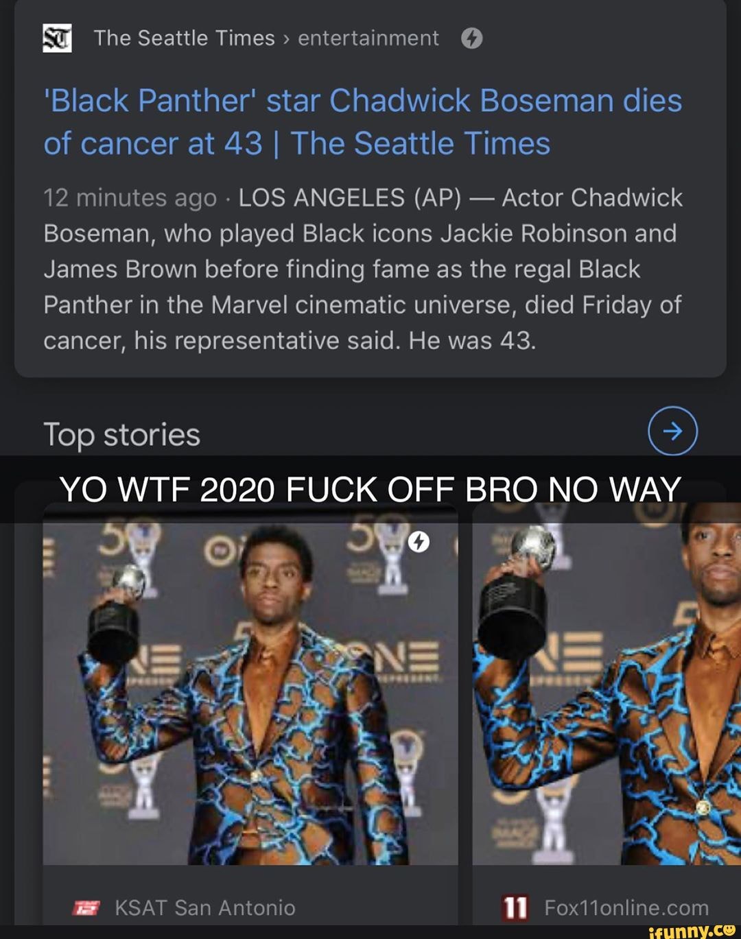 The Seattle Times > entertainment @ 'Black Panther' star Chadwick ...