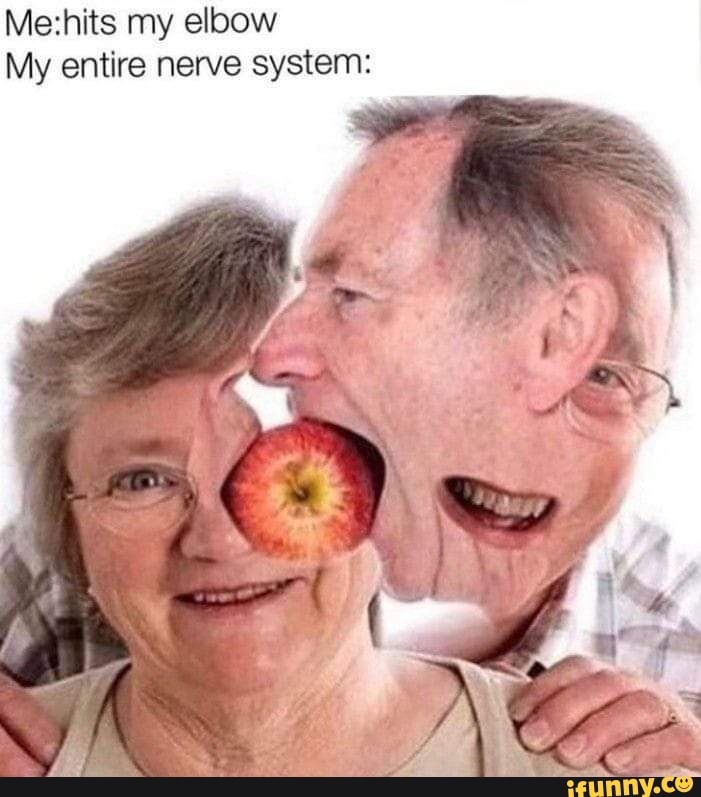 My elbow My entire nerve system: - iFunny