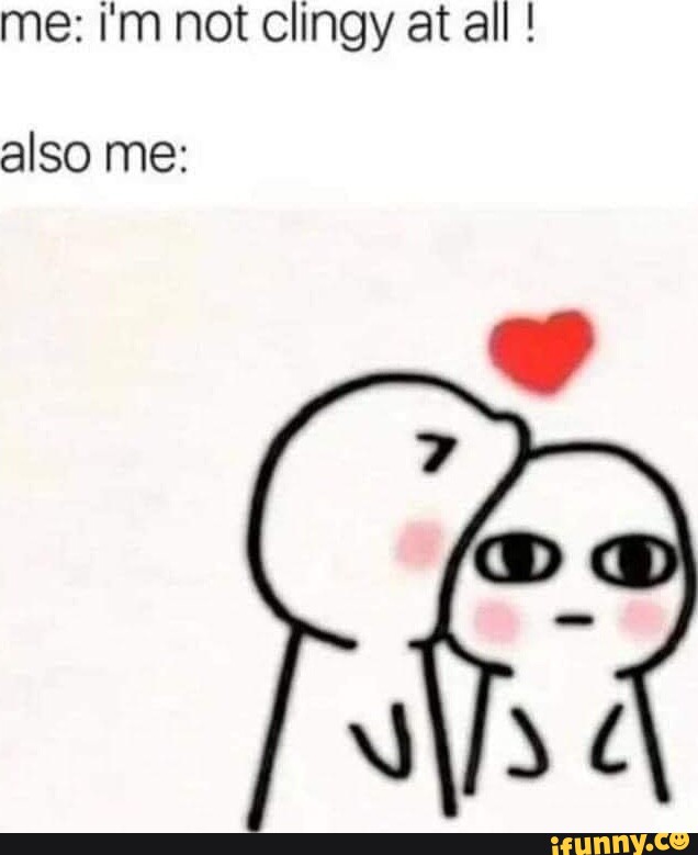 Me: I'm not clingy at all ! also me: - iFunny