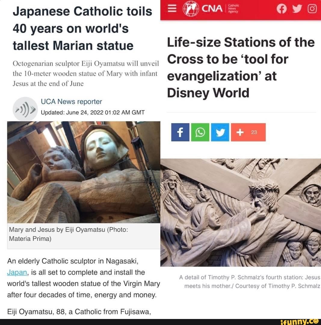 Japanese Catholic toils 40 years on world's tallest Marian statue Life ...