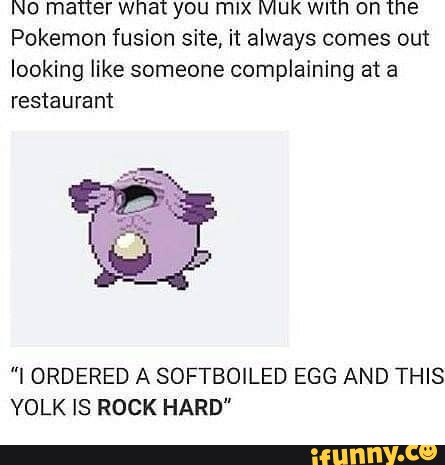 NO Matter what you mix MuK with on the Pokemon fusion site, it always ...