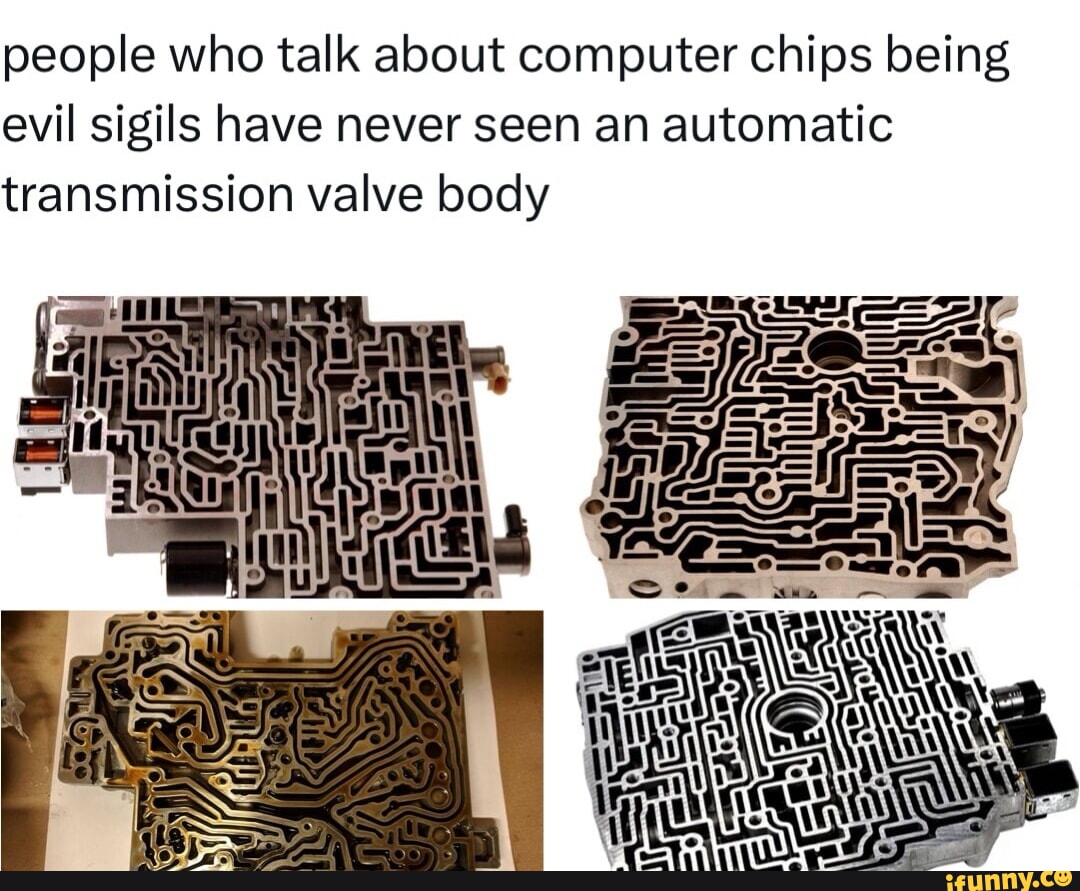 People who talk about computer chips being evil sigils have never seen ...