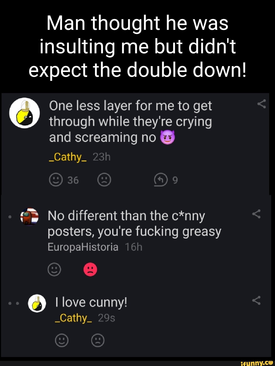 Cunny memes. Best Collection of funny Cunny pictures on iFunny