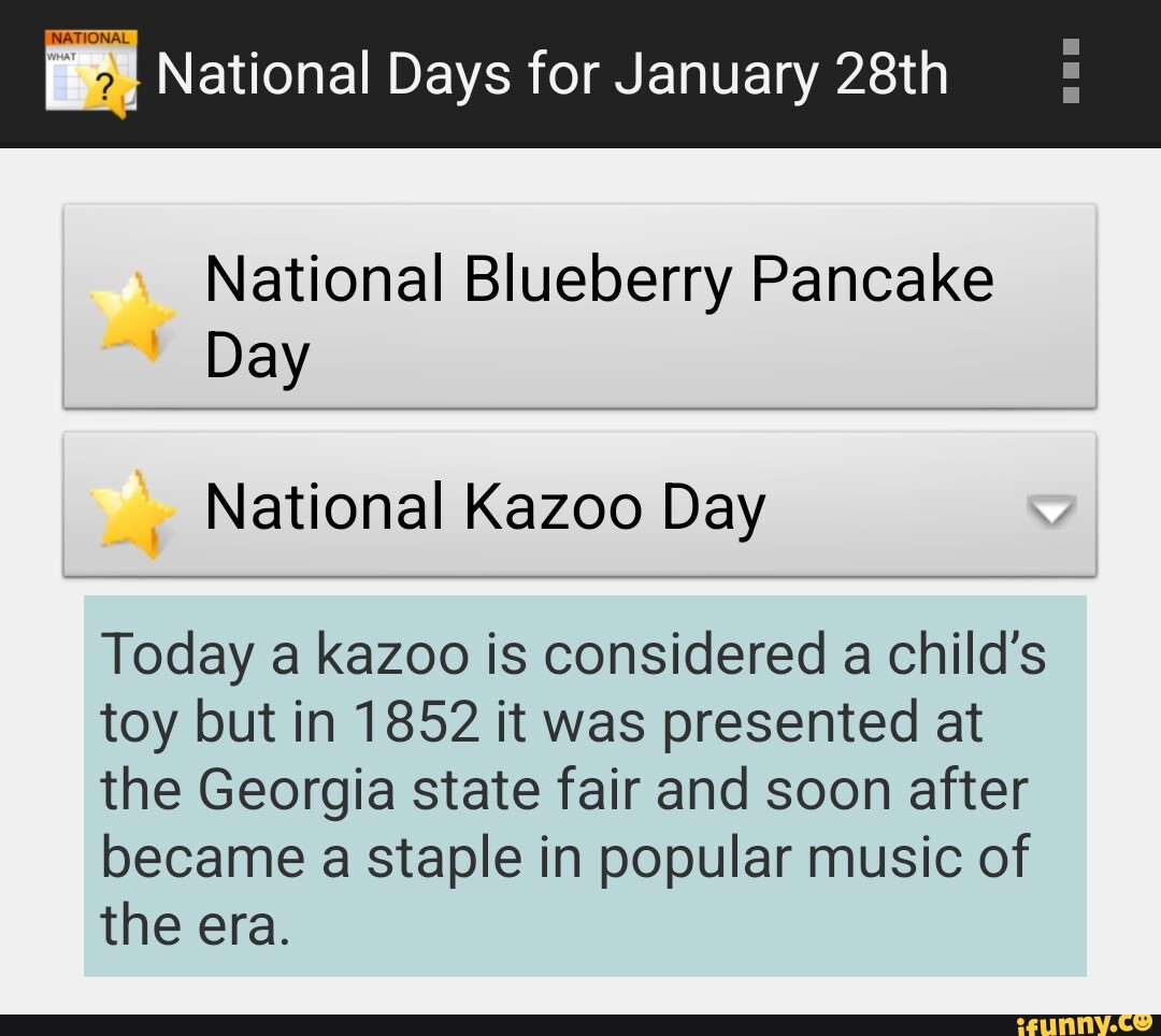 I National Days for January 28th National Blueberry Pancake Day ...