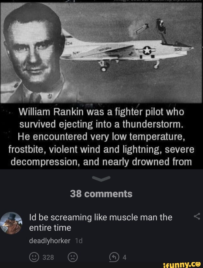 William Rankin was a fighter pilot who survived ejecting into a ...