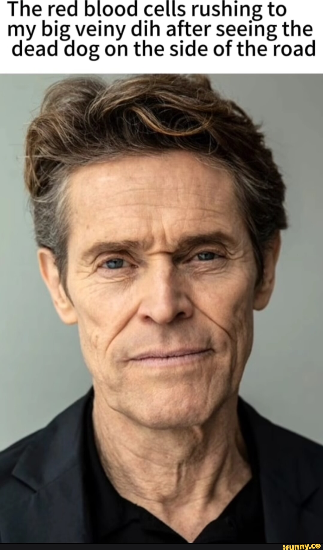 The red blood cells rushing to my big veiny dih after seeing the dead ...