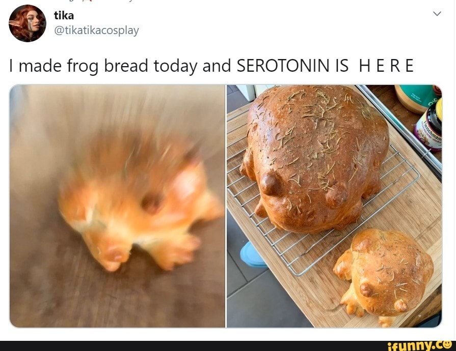 I made frog bread today and SEROTONIN IS HERE 1 - iFunny