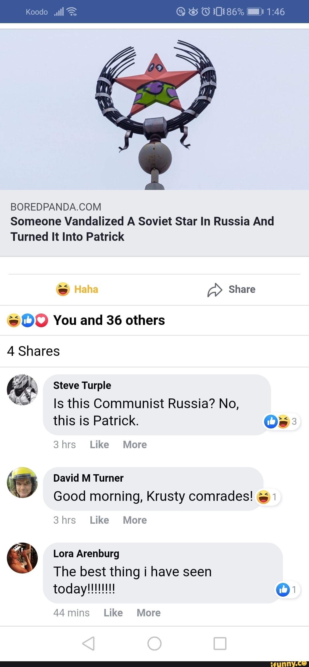 BOREDPANDA.COM Someone Vandalized A Soviet Star In Russia And Turned It ...