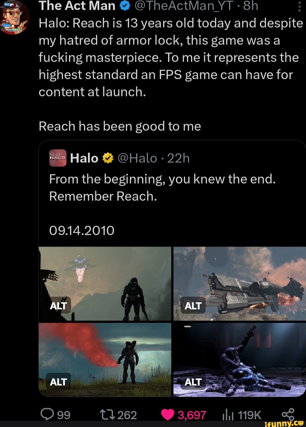 The Act Man @TheActMan_YT Sh Halo: Reach is 13 years old today and ...