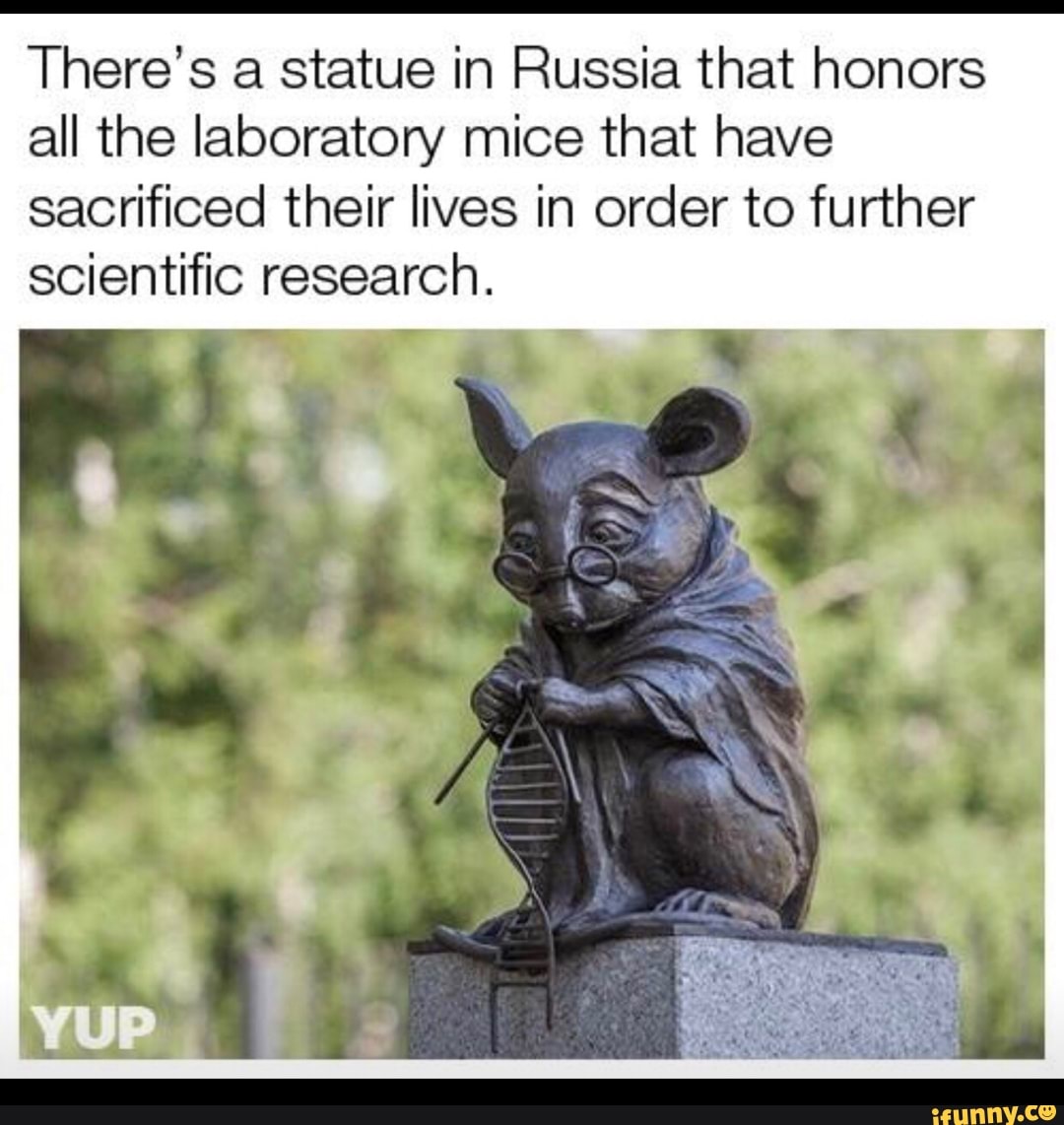 There’s a statue in Russia that honors all the laboratory mice that ...