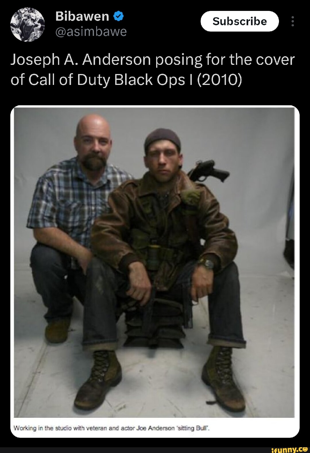 Bibawen @asimbawe Joseph A. Anderson posing for the cover of Call of ...