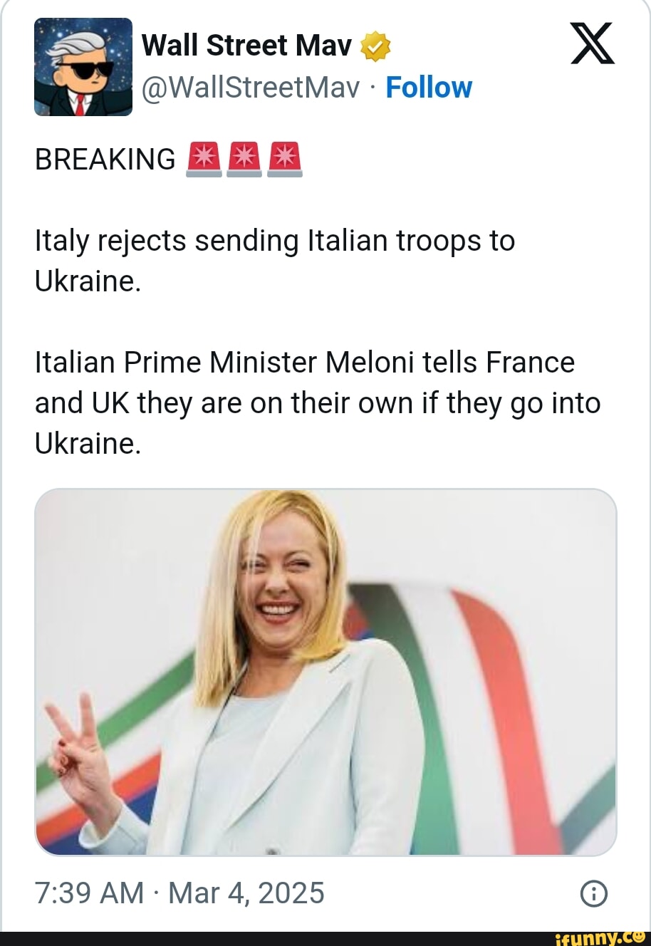 I Wall Street Mav XX @WallStreetMav - Follow BREAKING E& Ea Italy ...