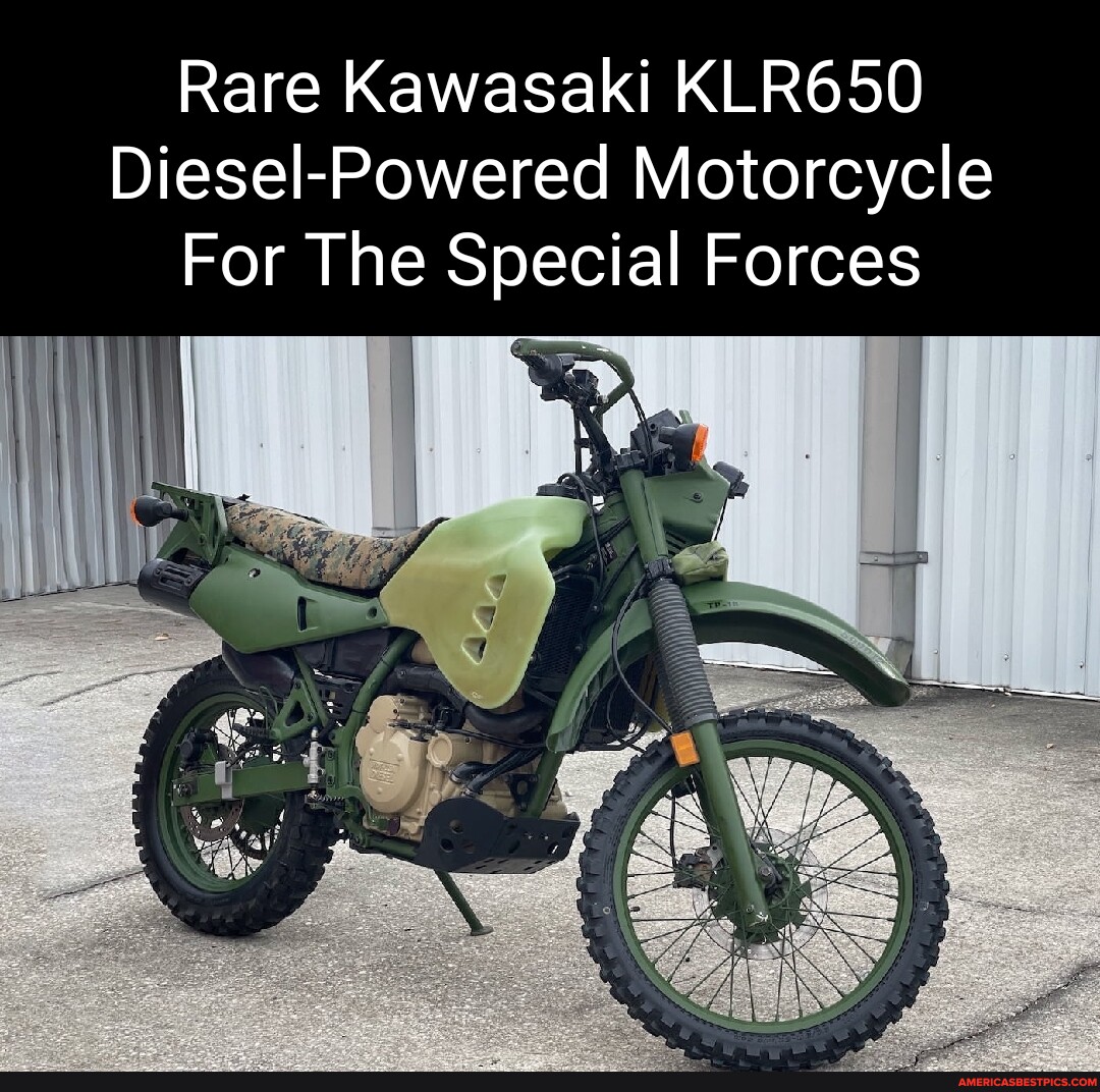 Rare Kawasaki KLR650 Diesel-Powered Motorcycle For The Special Forces I ...
