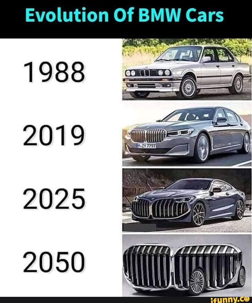 Evolution Of BMW Cars 2019 2025 2050 - iFunny