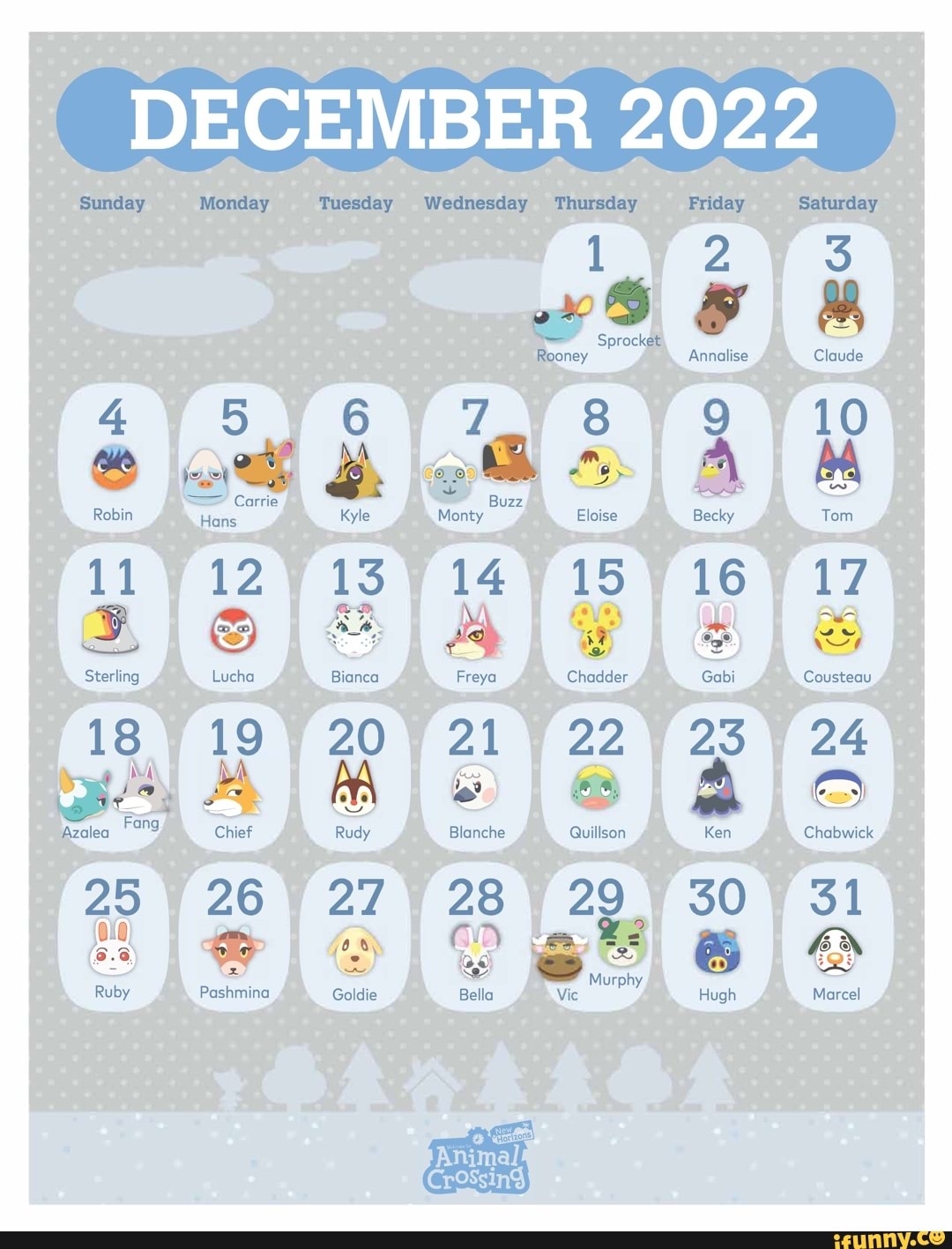 DECEMBER 2022 Sunday Monday Tuesday Wednesday Thursday Friday Saturday ...