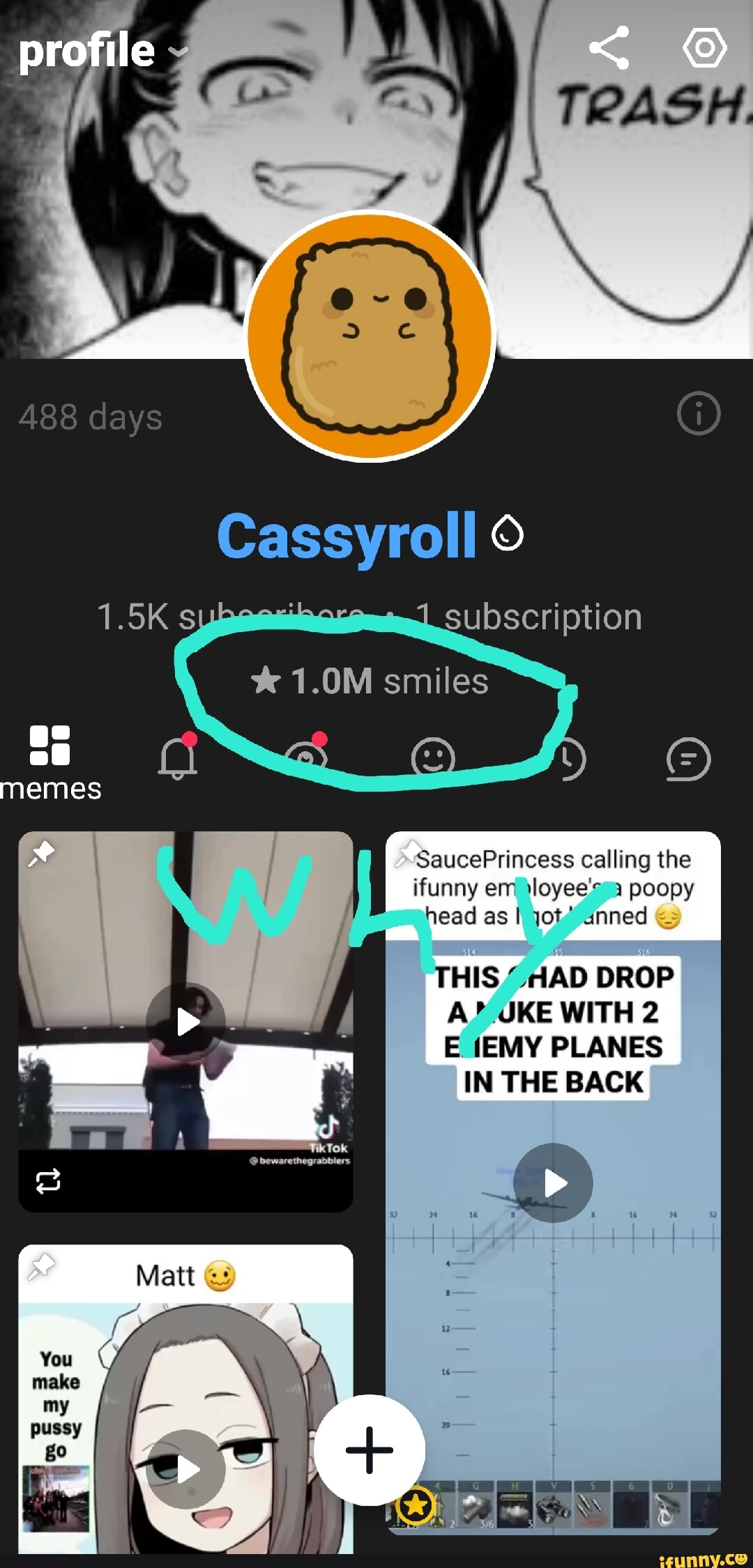 Profile ssyroll memes subscription SaucePrincess calling the ifunny em ...