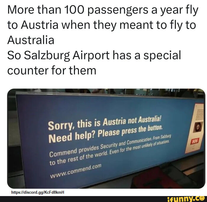 More than 100 passengers a year fly to Austria when they meant to fly ...