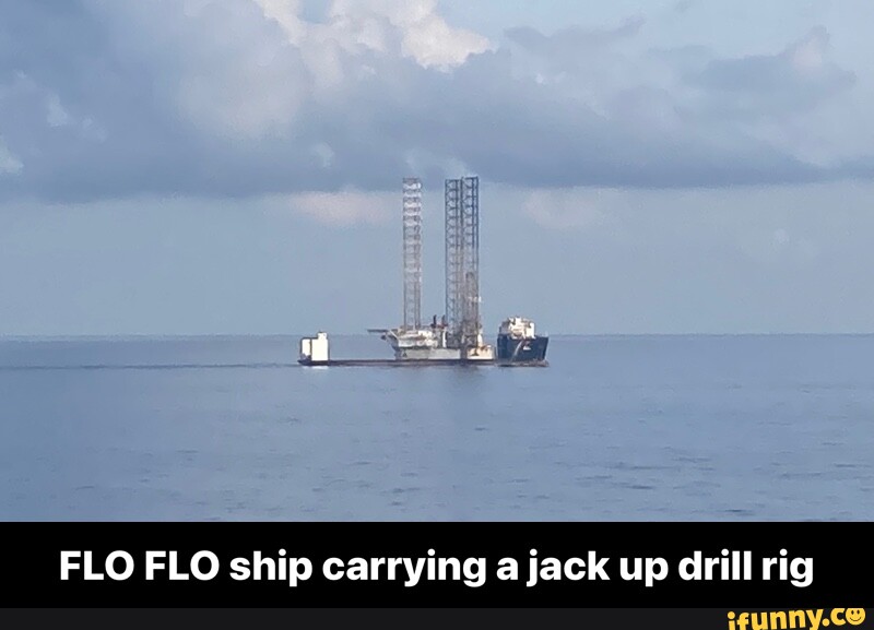 FLO FLO ship carrying a jack up drill rig - FLO FLO ship carrying a ...