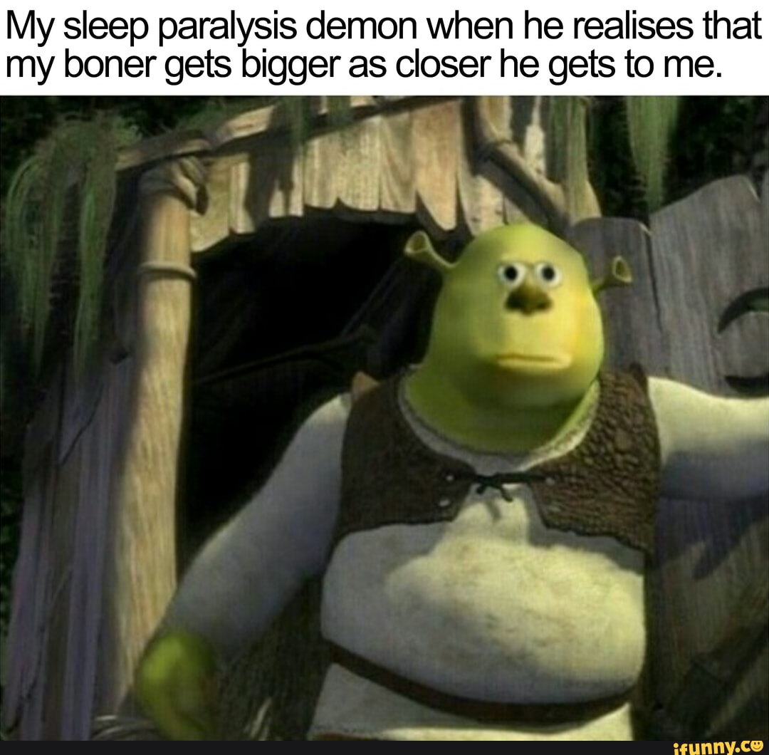 My sleep paralysis demon when he realises that my boner gets bigger as ...