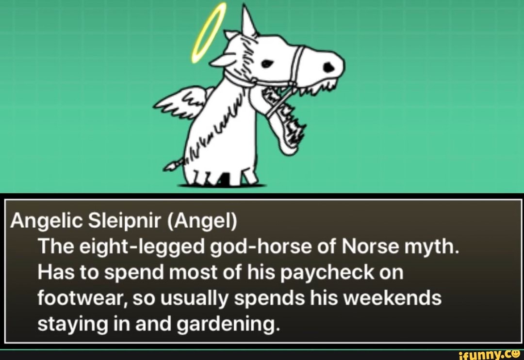 Angelic Sleipnir (Angel) The eight-legged god-horse of Norse myth. Has ...