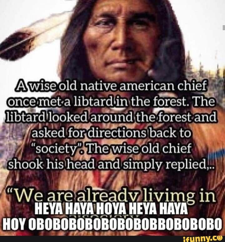 Native american ch asked for, directions 'back to shook his head and ...