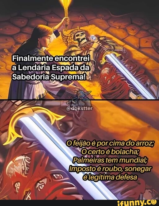 Finalmente encontrei a Lendária Espada da Sabedoria Suprema! defesa ...