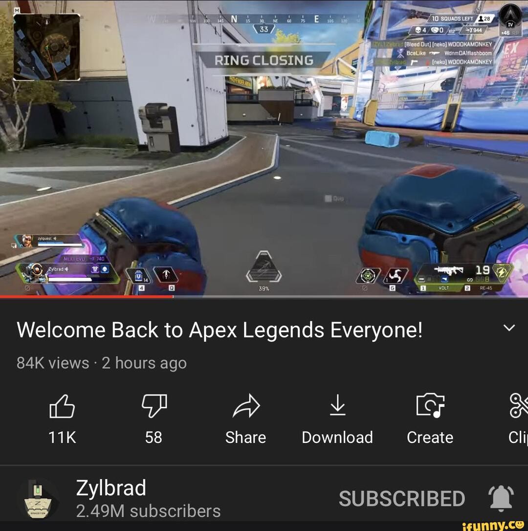 RING CLOSING Welcome Back to Apex Legends Everyone! v views - 2 hours ...